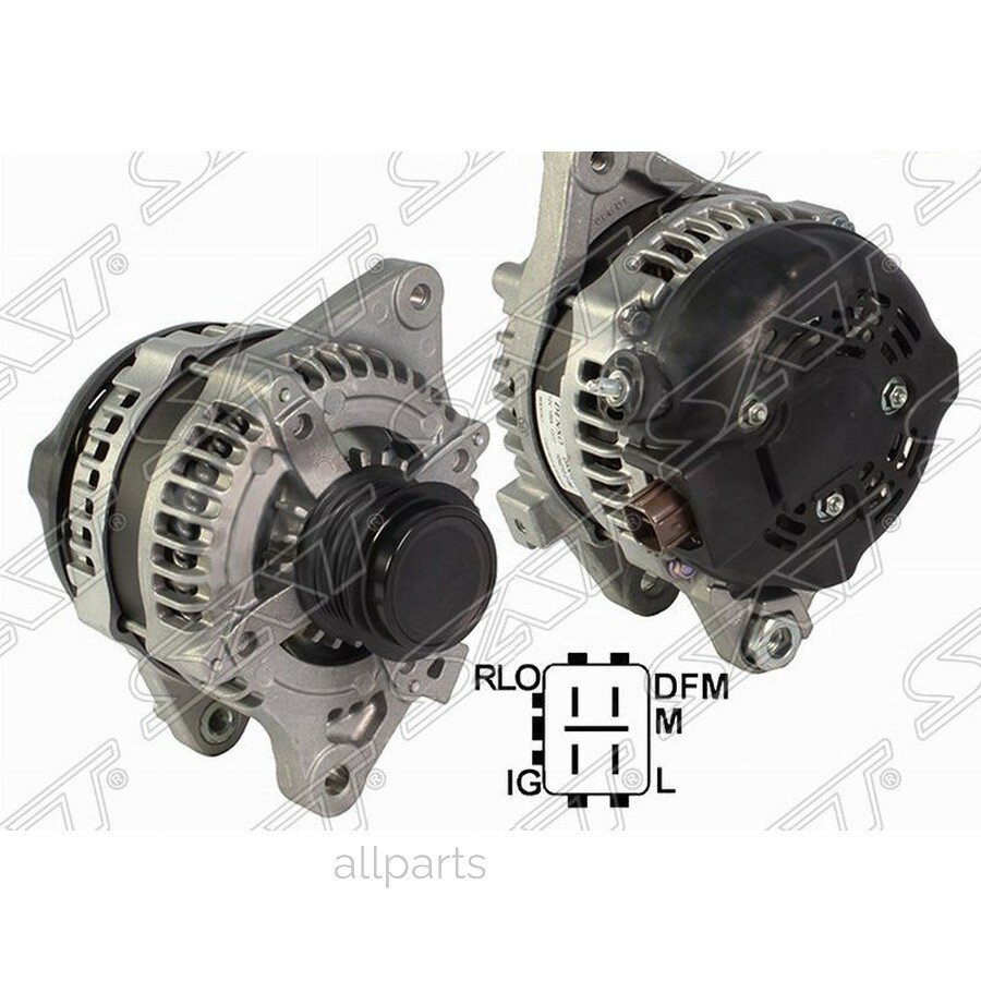 SAT ST-27060-0T051N Генератор TOYOTA AURIS/AVENSIS 1.6/1.8 09-/COROLLA 1.6 08-/RAV4 2.0 09- 1/2/3ZRFAE 12V 100A