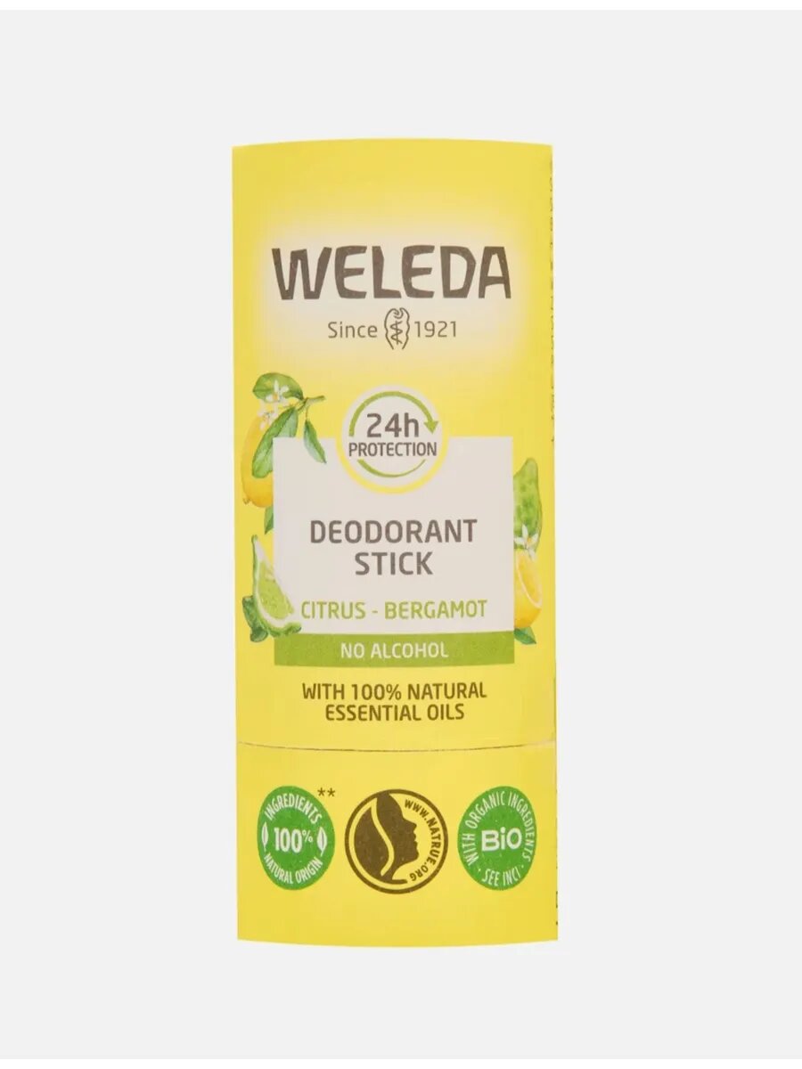 Дезодорант-стик WELEDA 24 часа, цитрус и бергамот