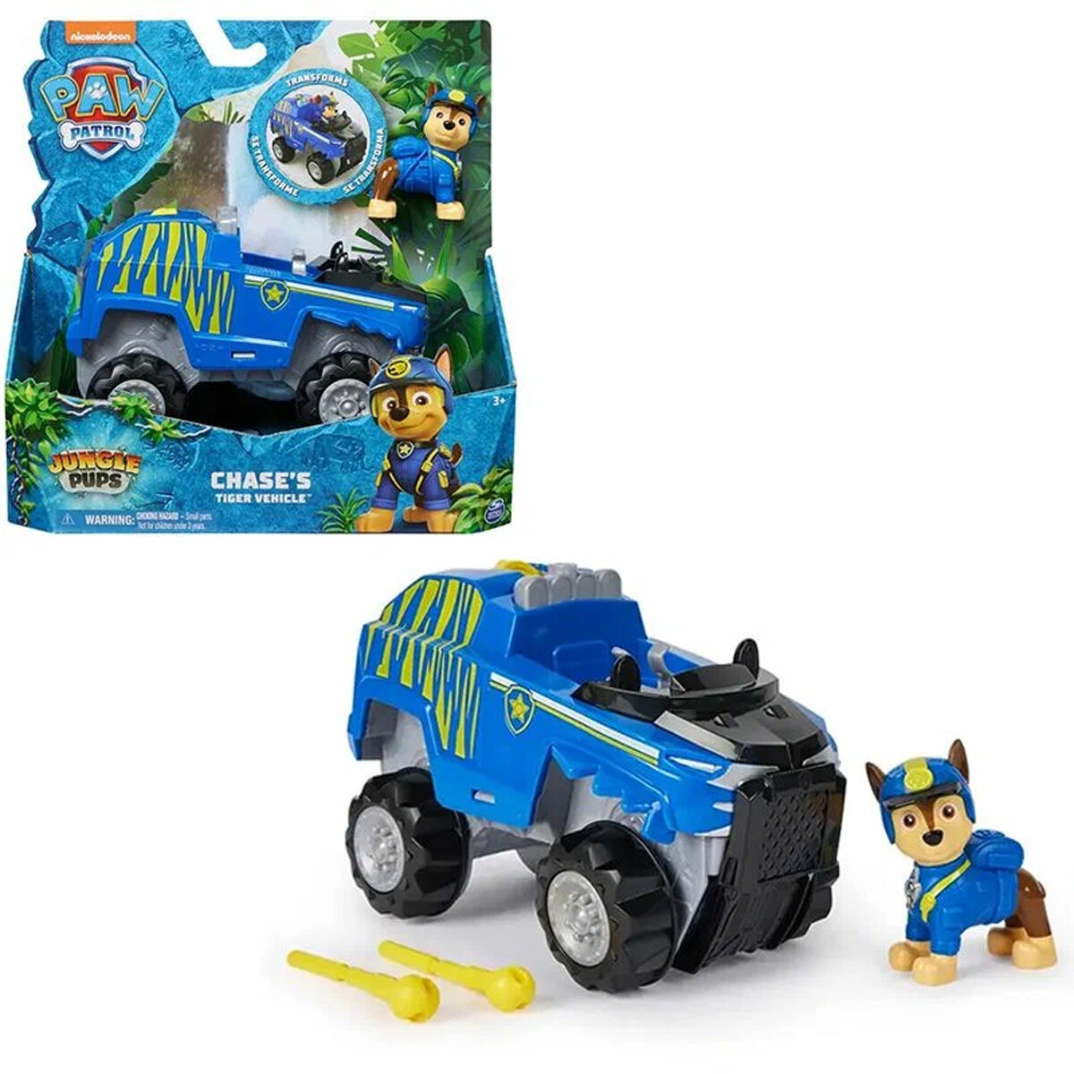 Paw Patrol Jungle Pups Chase Tiger Vehicle/Игрушечная модель автомобиля для животных
