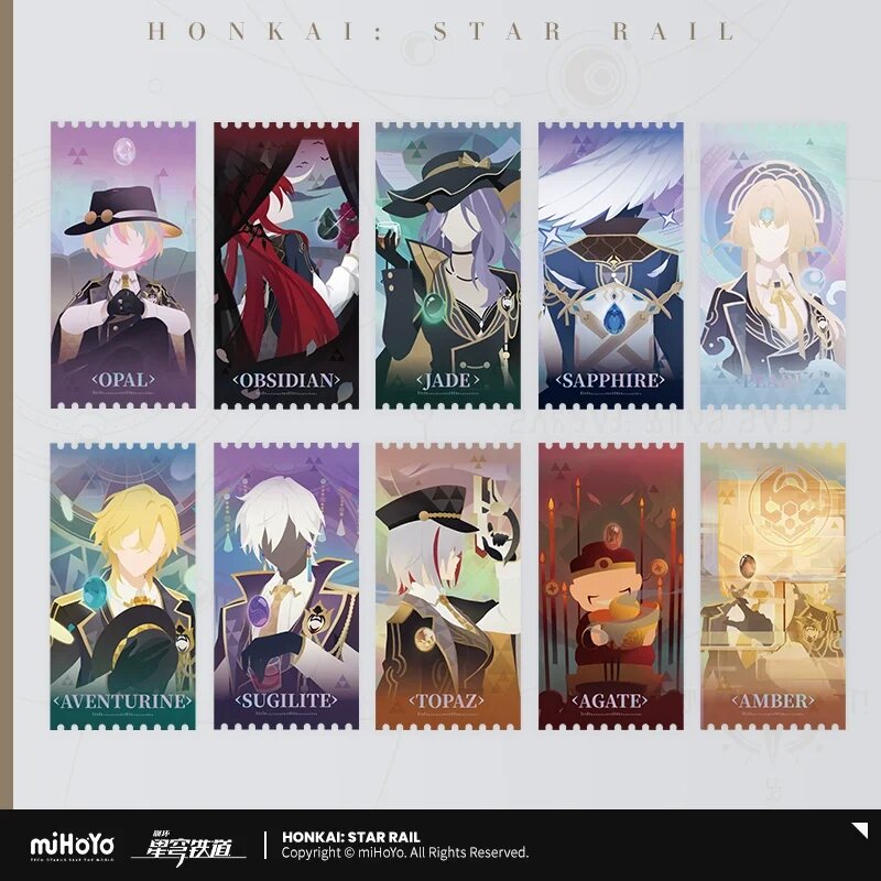 Набор бейджей Honkai Star Rail miHoYo SXSH, Cards Set