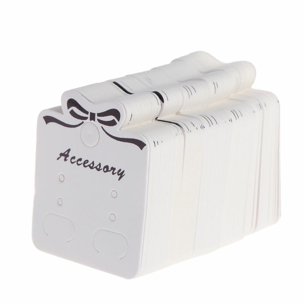 Картонные карточки для демонстрации сережек из 100 шт, Бумажные бирки для прямоугольного держателя для сережек-гвоздиков своими руками