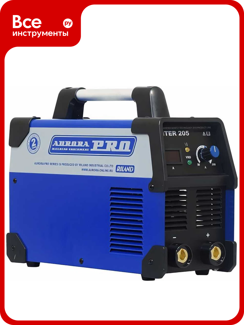 Сварочный, Aurora, инвертор Aurora INTER 205 22726, сварки методом ММА, современное