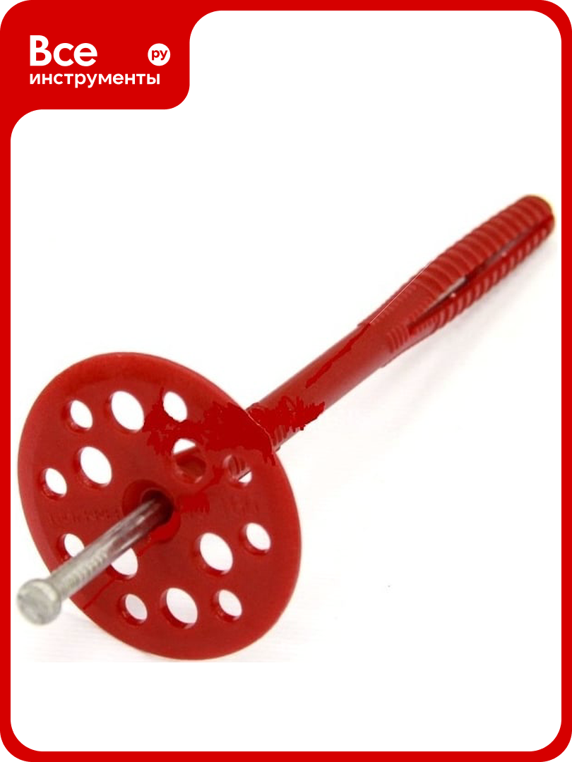 Дюбель для теплоизоляции с металлическим гвоздём Tech-Krep 8x120 мм, 30 шт, пакет 154284