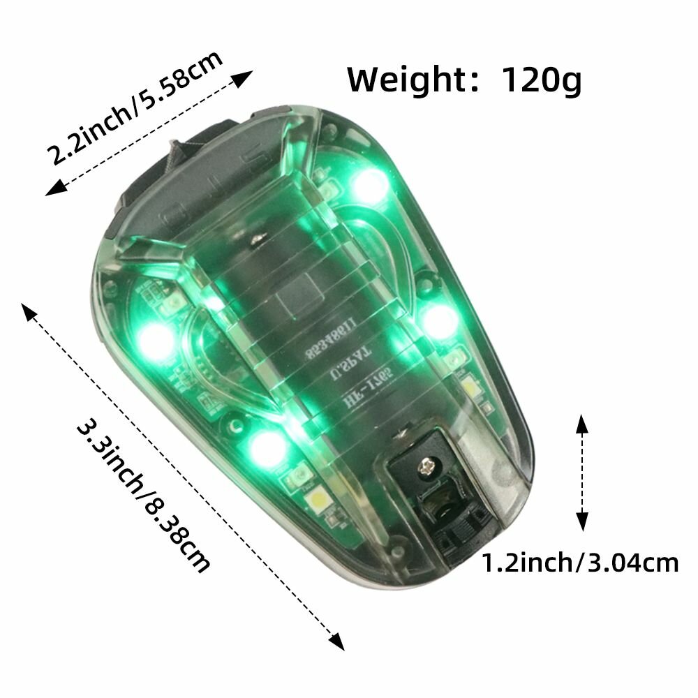 Фонарь-маячок для выживания на шлеме, проблесковый маячок на шлеме с волшебной лентой D
