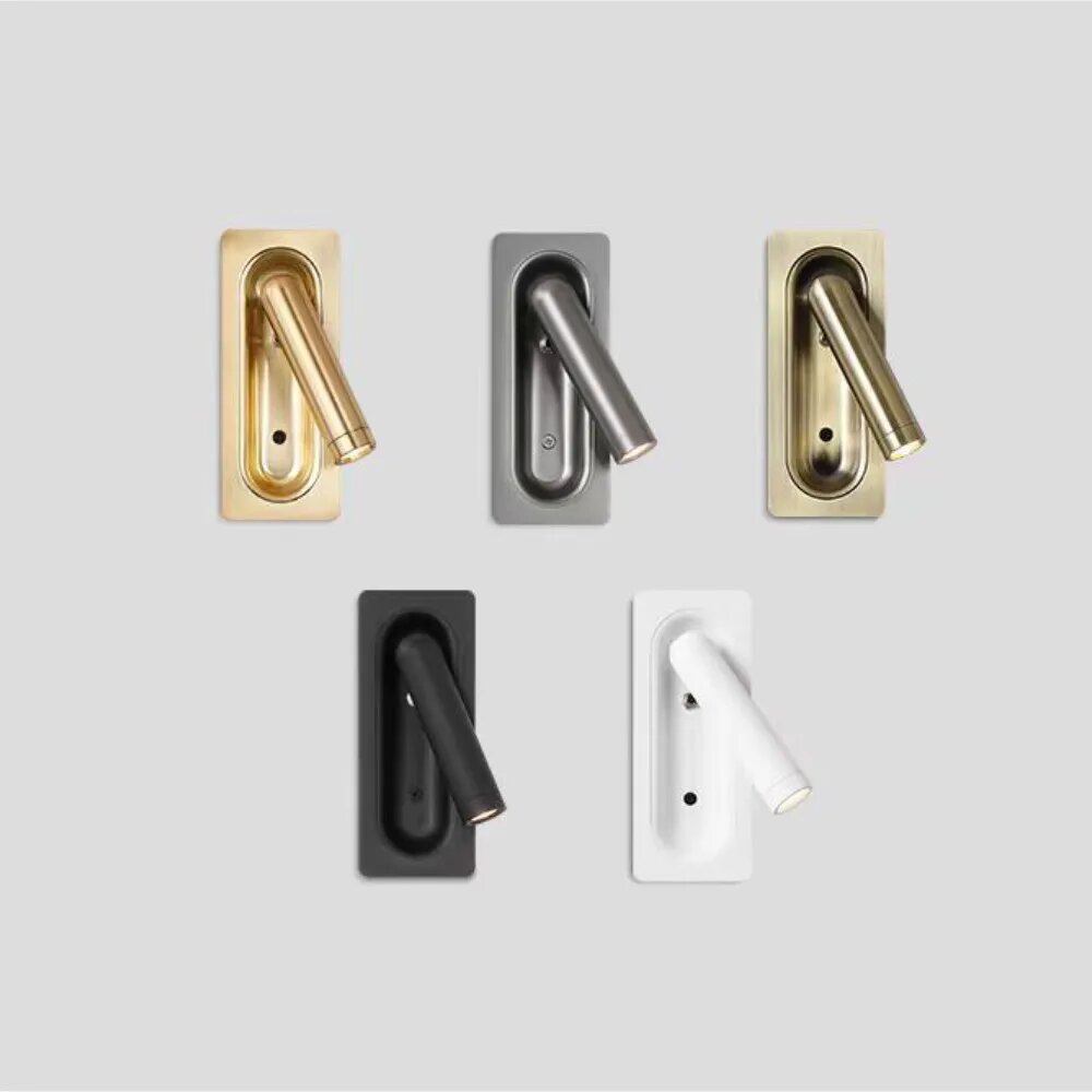 Настенный светильник полного спектра с защитой глаз, гостиничная гостиная, спальня, кабинет, вращающийся прикроватный светильник для чтения, 7W, Черный, 4000k Natural White