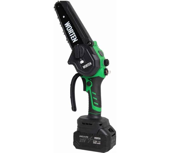 Пила цепная WORTEN 2x3.0Ач 21В шина 6 дюймов с автоматической подачей масла  IM КА-90000598