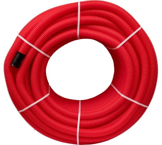 Gigant Труба гофрированная двустенная ПНД гибкая красная D50 с зондом 100м 801050-100GI