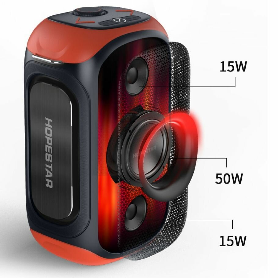 Мощный динамик HOPESTAR Party300 для караоке bluetooth-динамик с кронштейном для сабвуфера