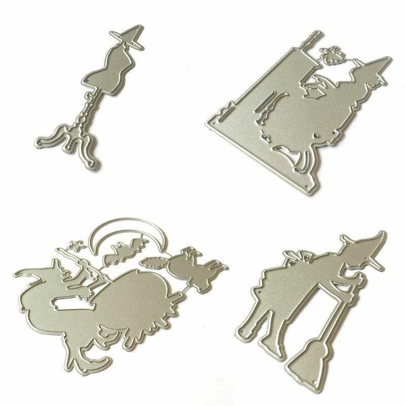 Трафарет для вырубки "Ведьма на Луне"