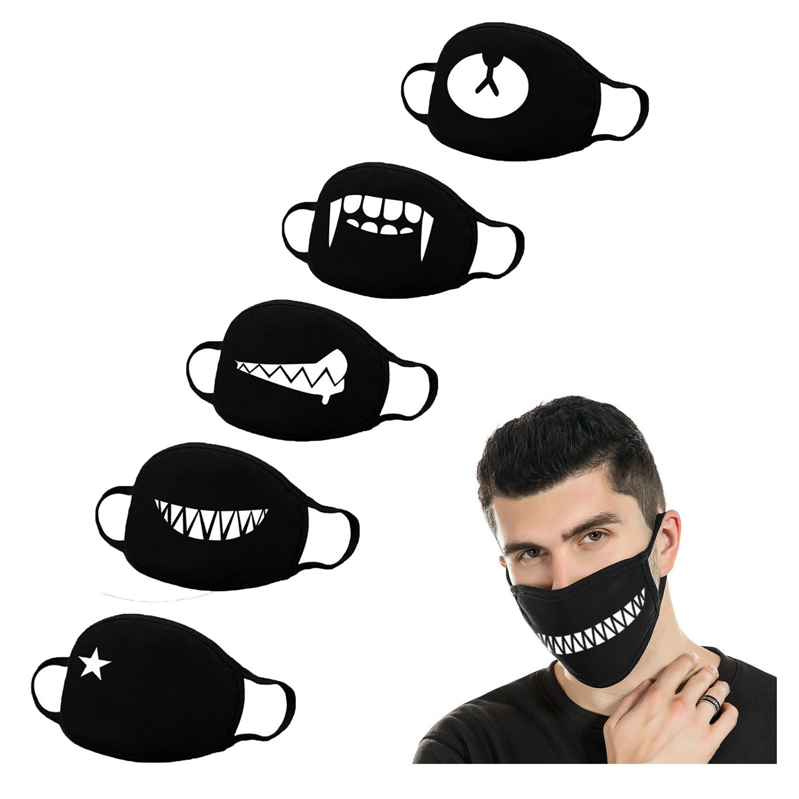 Антипогирующиеся маски чашка для пыли безопасности смешной PM25 Маска повторно используется