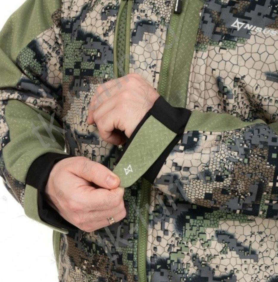 Костюм Softshell Matrix, демисезонный, флис, влагозащита, мужской, р. 46, серый спектр, зеленый пиксель — фото 1