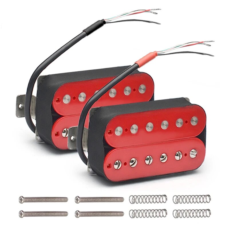 Alnico 5 Electric звукосниматель для гитары хамбакер двойная катушка звукосниматель Alnico V гитарные детали красного цвета, Красный