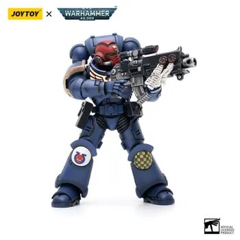 Подвижная фигурка JOYTOY Warhammer 40K 1/18 Action Figures Ultramarines Heroes of the Chapter Brother Veteran Sergeant Castor Model Toy Gift Free Shipping