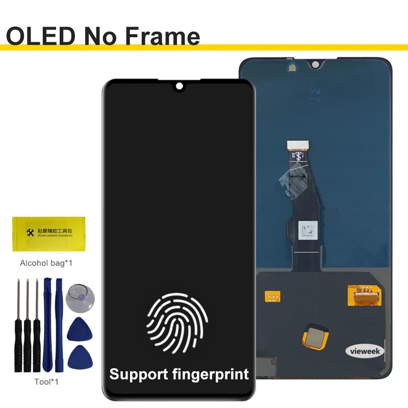 OLED-экран для Huawei P30, ЖК-дисплей, преобразователь сенсорного экрана в сборе для OLED No Frame