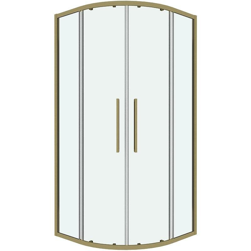 Душевой уголок Grossman Cosmo 90х90 301. K33.02.9090.32.00 профиль Золото сатин стекло прозрачное