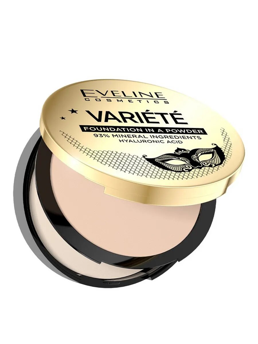 Eveline Минеральная компактная пудра для лица Variete тон 11 Light Beige, 8 г