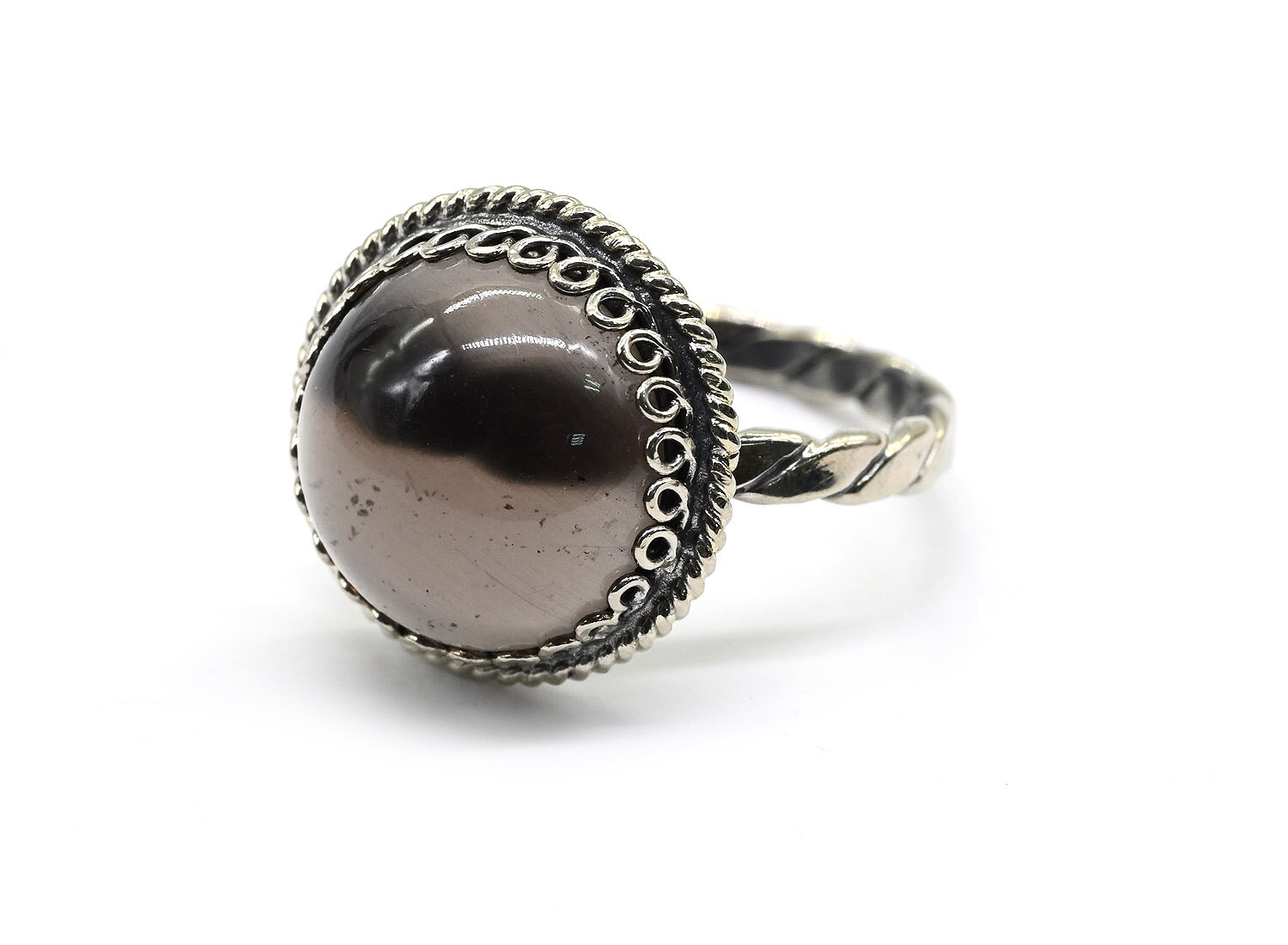 Кольцо, обсидиан