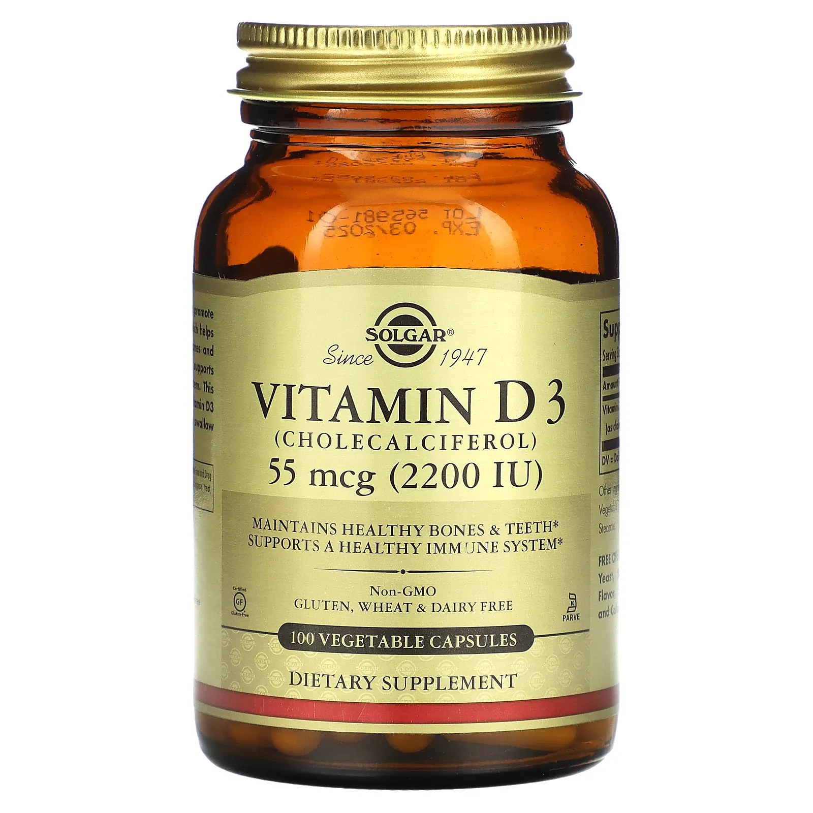 Solgar Vitamin D3 2200 IU 100 вегетарианских капсул