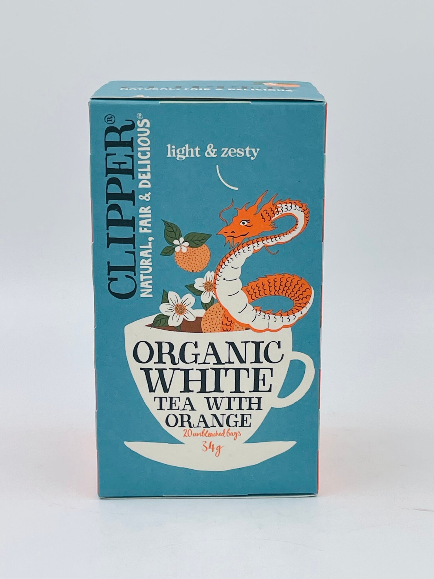 Чай белый CLIPPER "White Tea With Orange" с апельсином 20 пакетиков 34 г (из Финляндии)