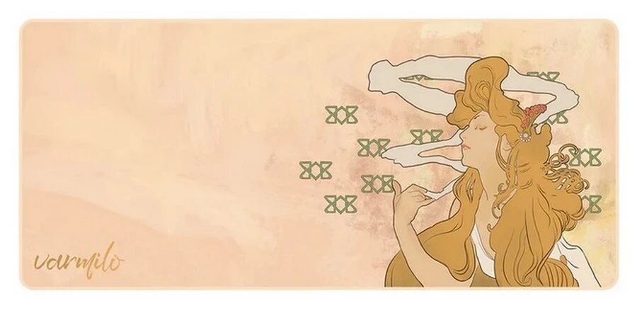 Коврик Varmilo Mucha Bigarettes, 900 x 400 x 3, девушка, разноцветный