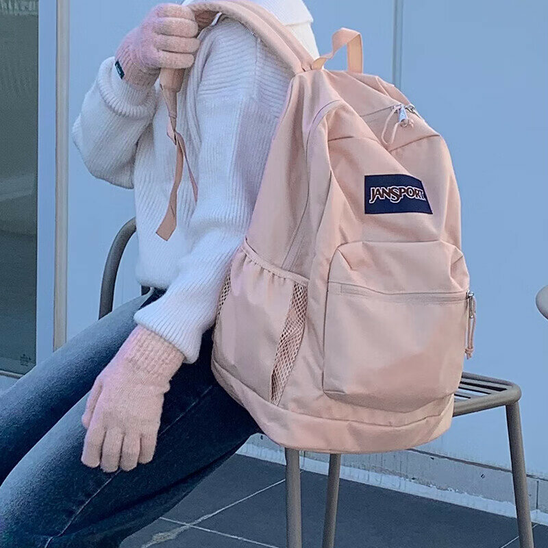 Рюкзак JANSPORT, Lightweight Backpack for Men And Women Student School Laptop, школьный, лёгкий, унисекс, розовый