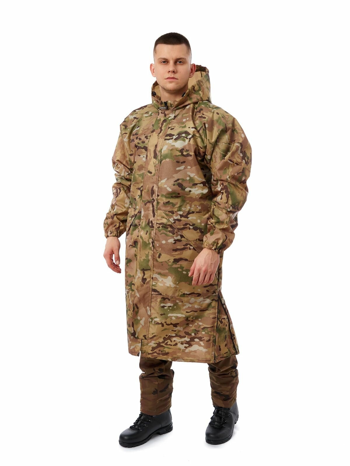 Дождевик плащ с капюшоном тактический мультикам