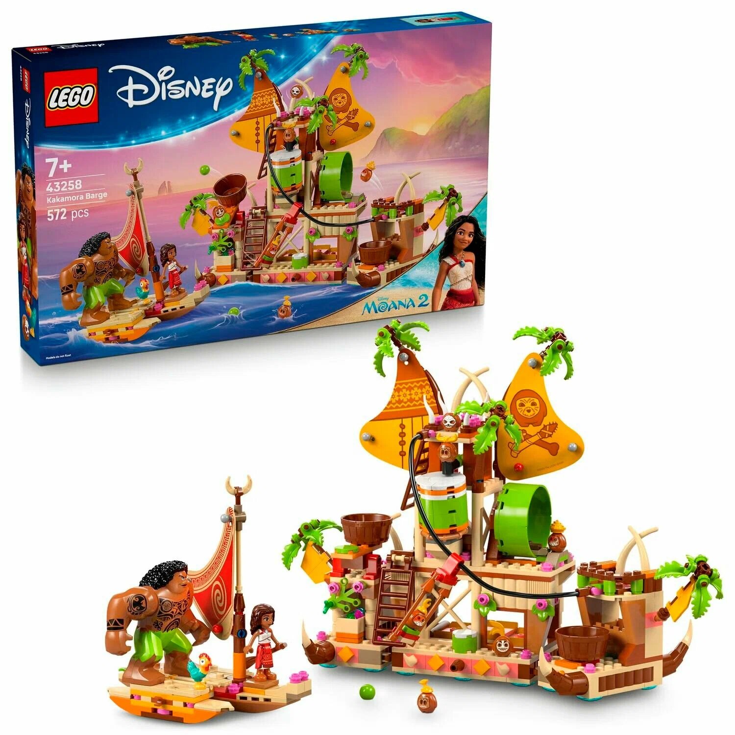 Конструктор LEGO Disney Princess™ 43258 Моана 2: Баржа «Какамора», 572 дет. NEW.
