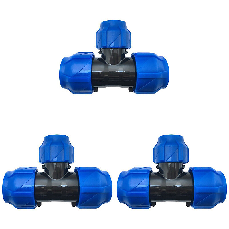 Тройник ПНД компрессионный 50х50х50 мм (3 шт.)