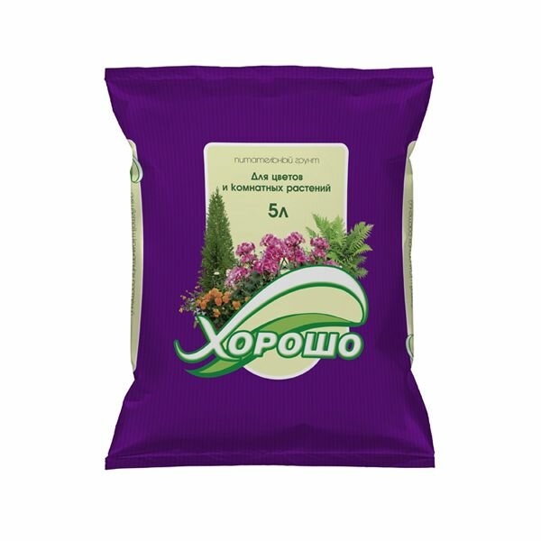 Грунт питательный для цветов и комнатных растений, 5 л