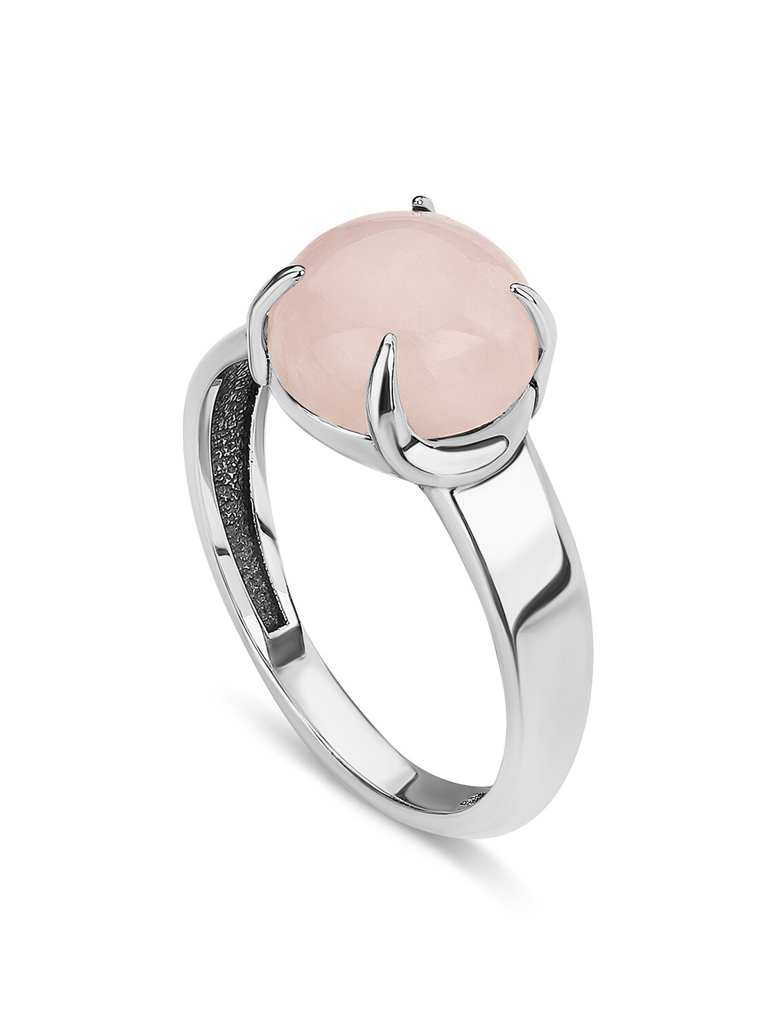 Кольцо, серебро, 925 проба, чернение, кварц