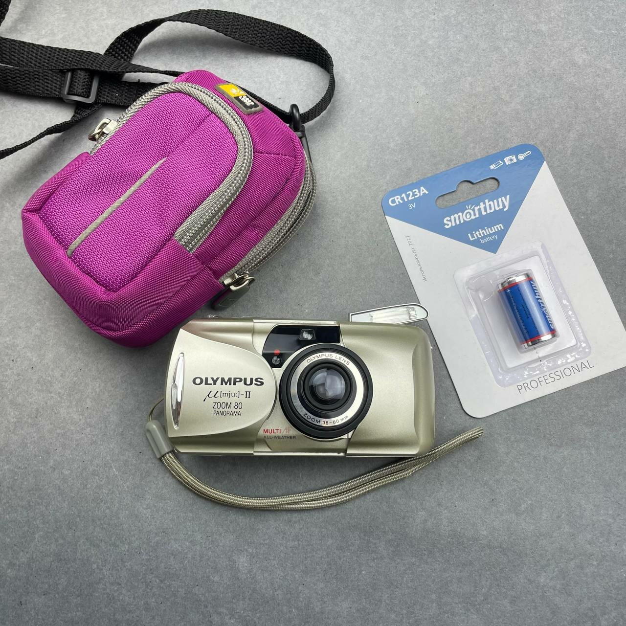 Винтажный пленочный фотоаппарат Olympus Mju II Zoom 80, пленка 35mm