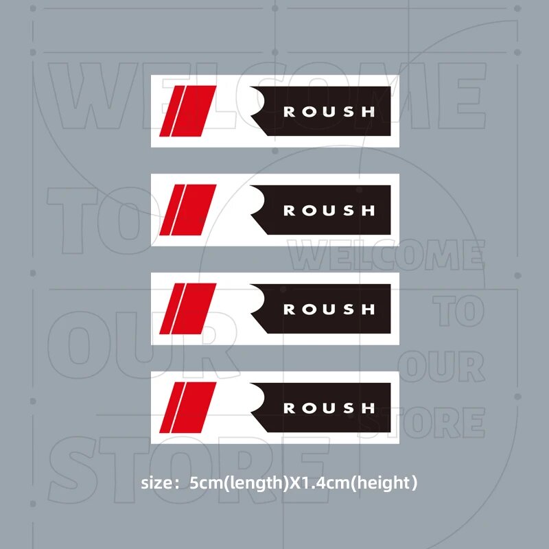 4 шт. Автомобильный логотип ROUSH, эмблема, декор интерьера, наклейки на стеклоочистители автомобиля, наклейки для Ford KA Focus Fiesta Mustang V8 GT F-105 Mondeo