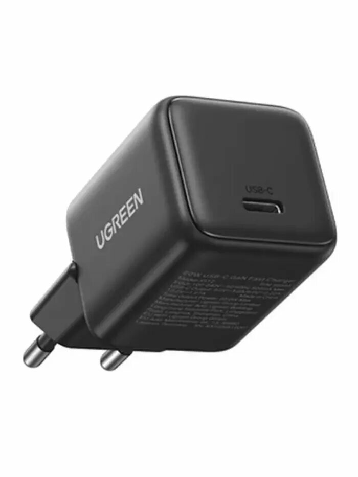 Зарядное устройство сетевое UGREEN X512 55528_ mini 20W USB-C GaN Fast Charger EU. цвет: серый