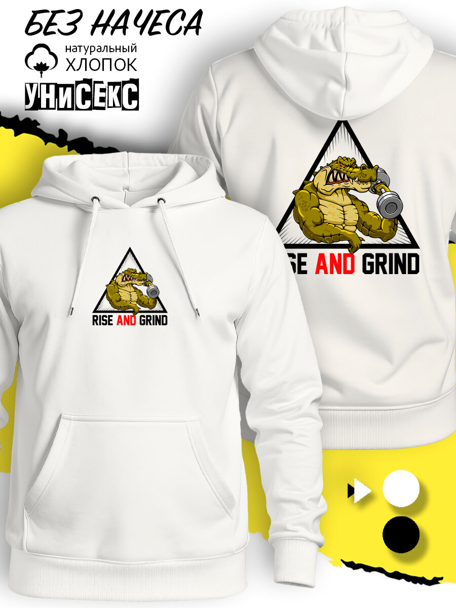 Худи Толстовка свитшот тяжелая атлетика с крокодилом
