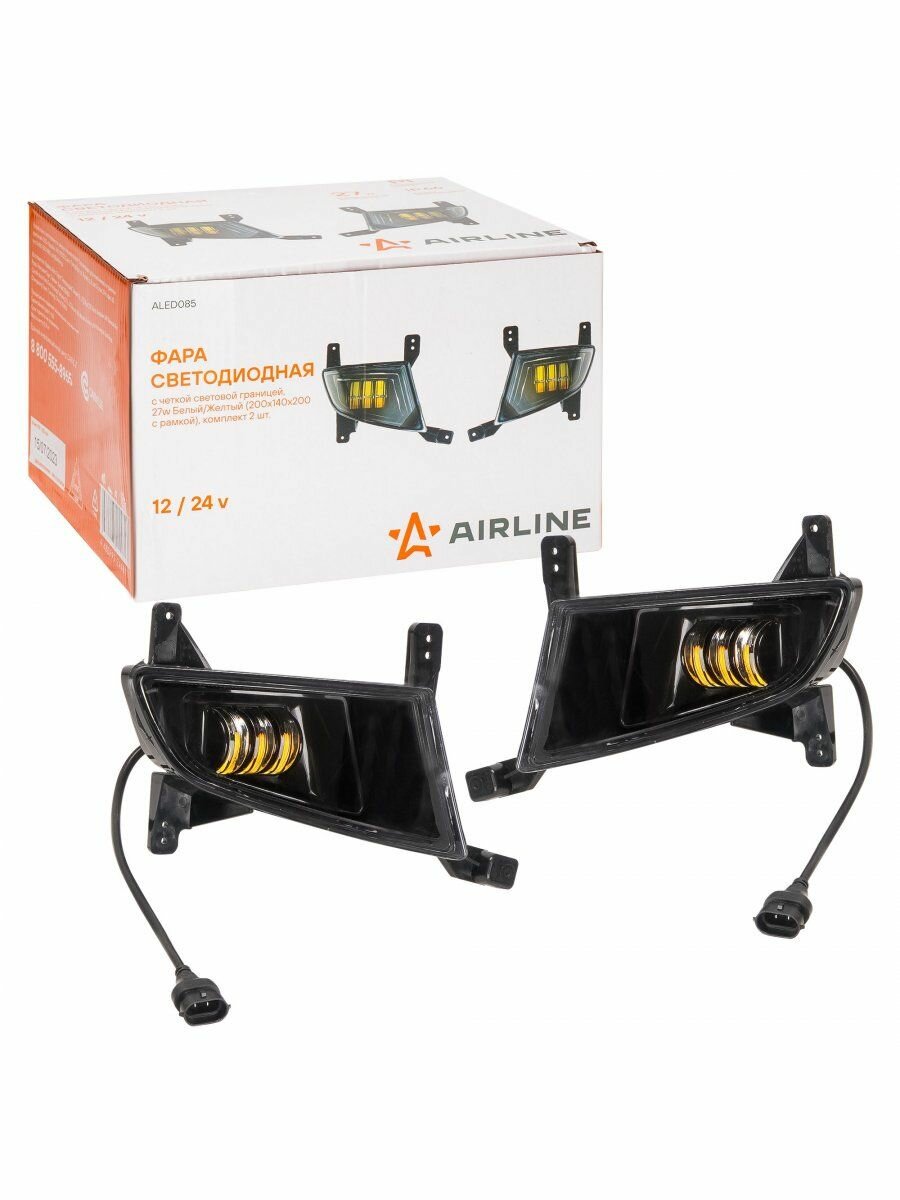 Фара противотуманная светодиодная четкая световая граница AIRLINE ALED085 для а/м Lada Priora 2