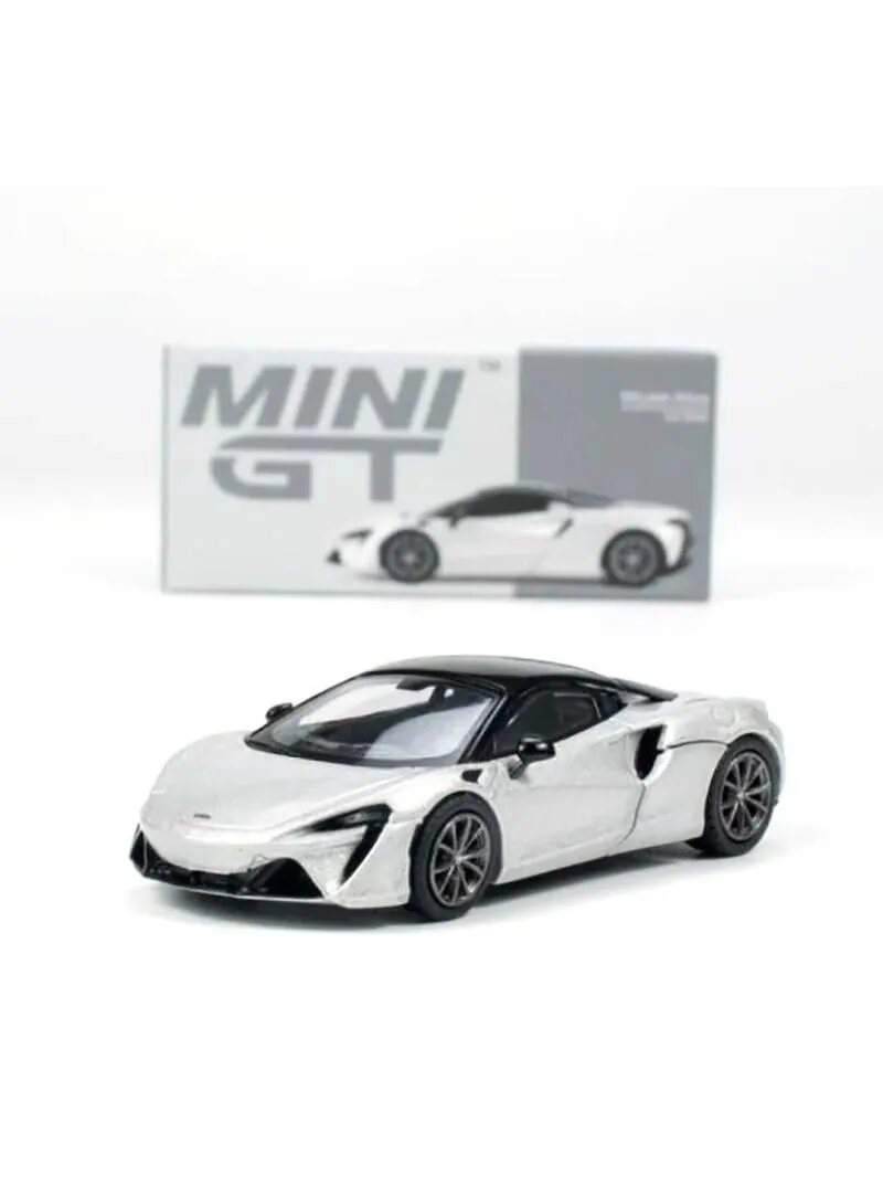 Машинка MINI GT 1/64 #582 McLaren Artura Ice Silver Die-cast Alloy Car Model Collection Gift