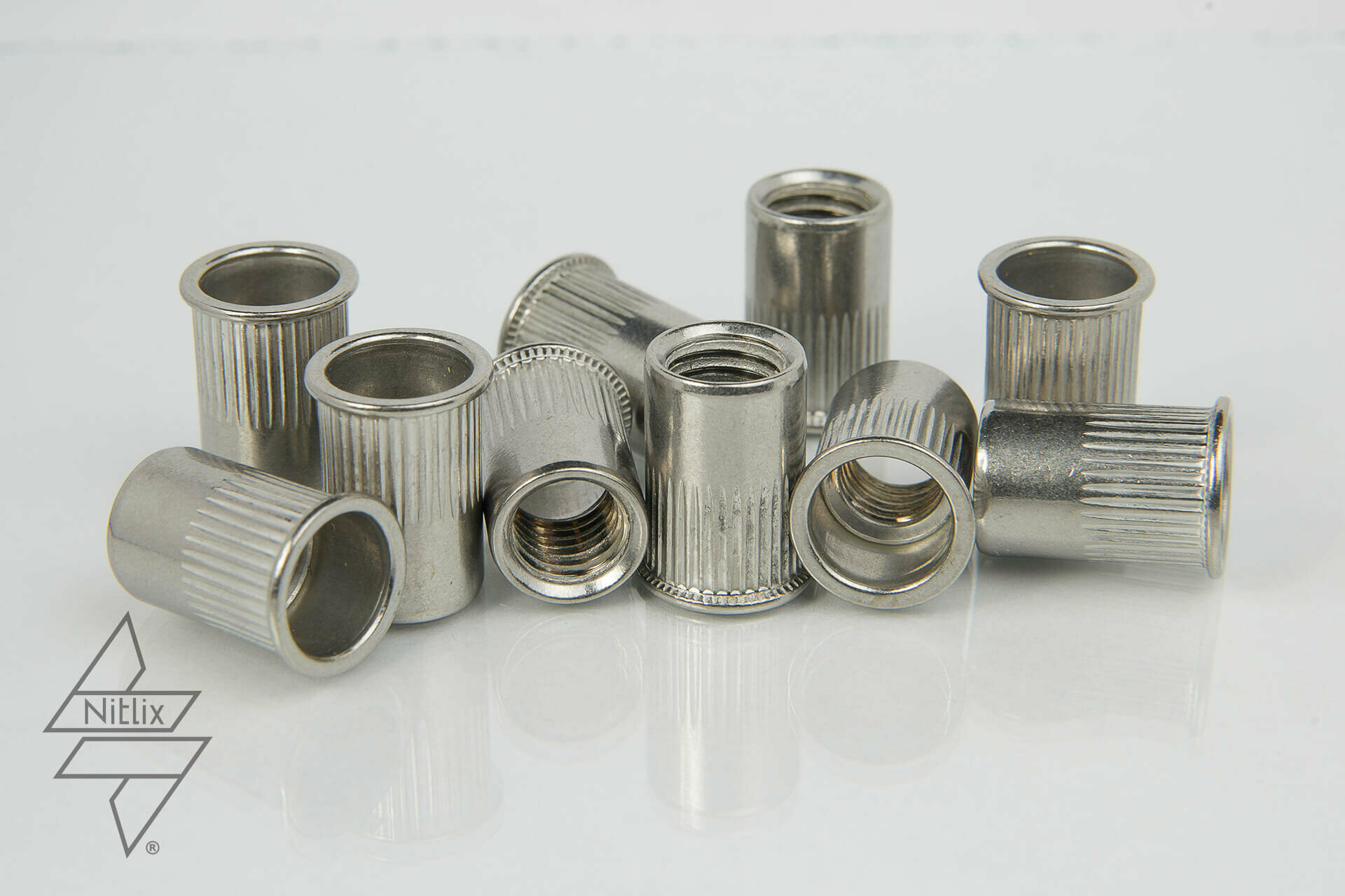 Гайка заклепочная NITLIX М6 уменьшенный борт А2, L=16 (2,5-5,0) 100 шт.