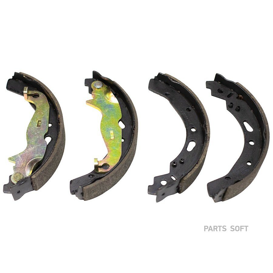 CWORKS Тормозные колодки задние барабанные, Low Metallic