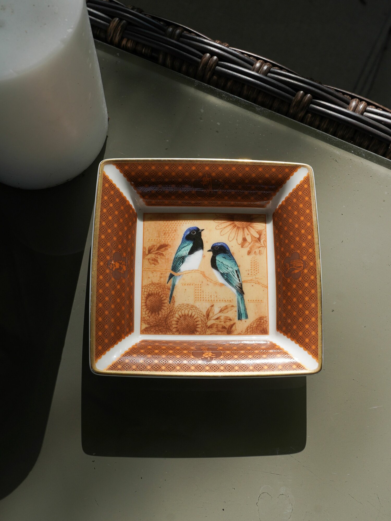 Блюдце с птицами Royal Worcester, "Kyoto", Англия, 2003 год