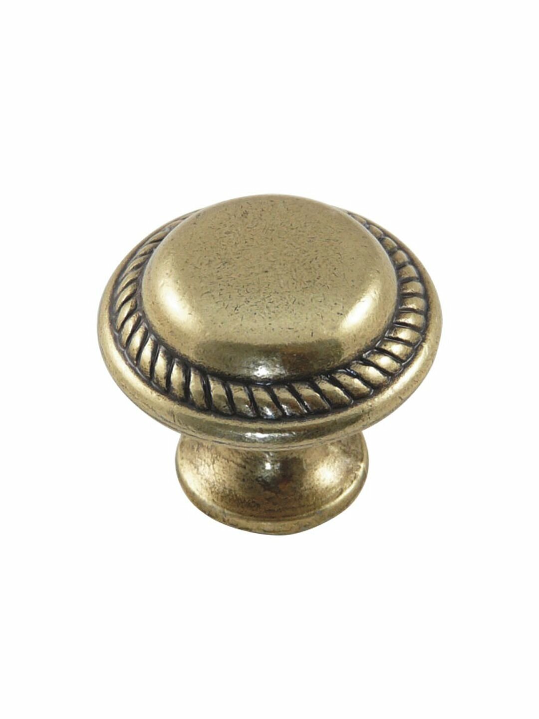 Ручка мебельная кнопка металлическая AKS "UNO", старое золото