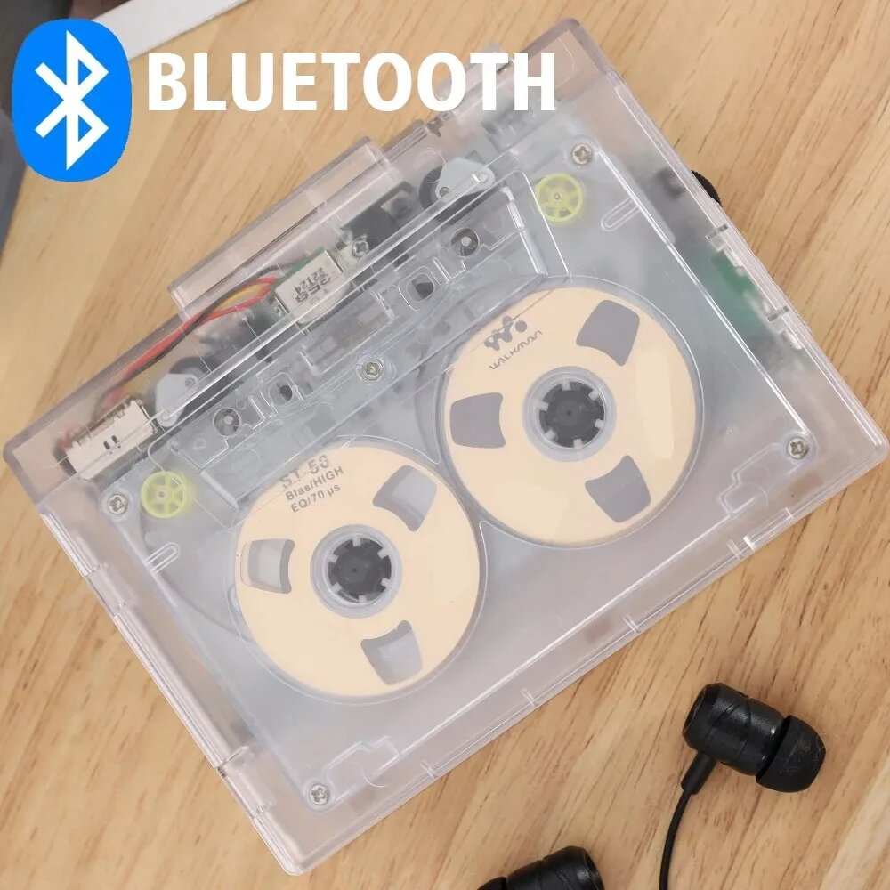 ZUIDID Кассетный плеер Bluetooth серебристый Transparent