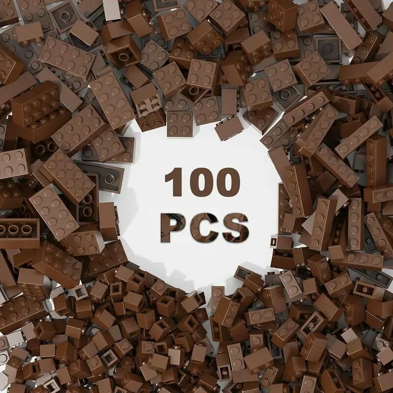 100 классических строительных блоков, креативная развивающая игрушка строительные блоки, подходит для детей старше 6 лет