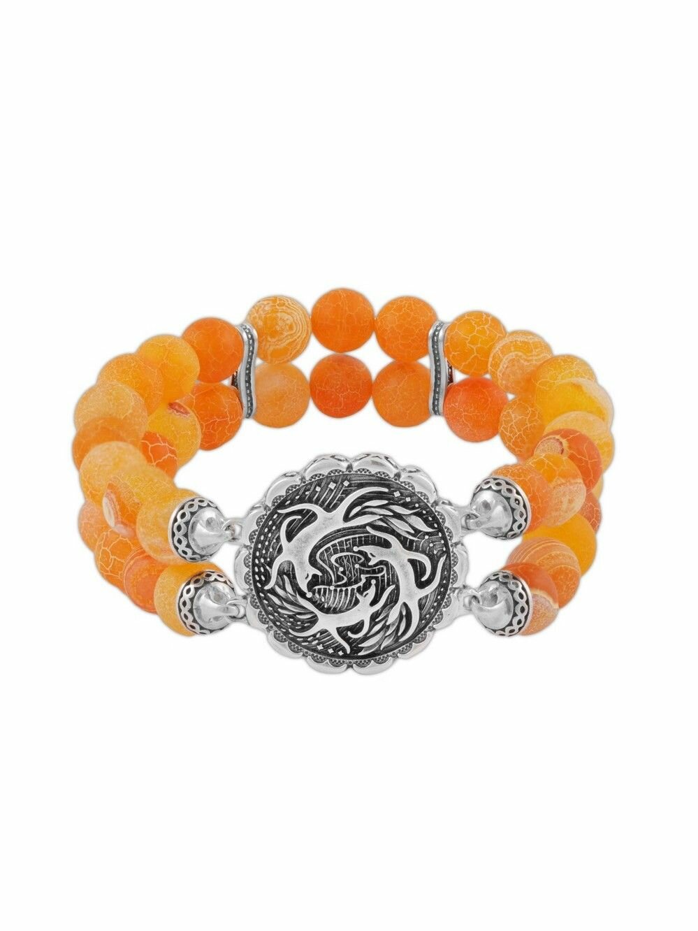 Браслет Диамида, серебро, 925 проба, чернение