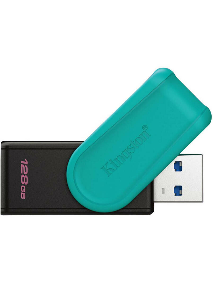 Флеш диск KINGSTON 128Gb DataTraveler Exodia S black/blue (USB Type-A, plastic case) (DTXS/128GB)