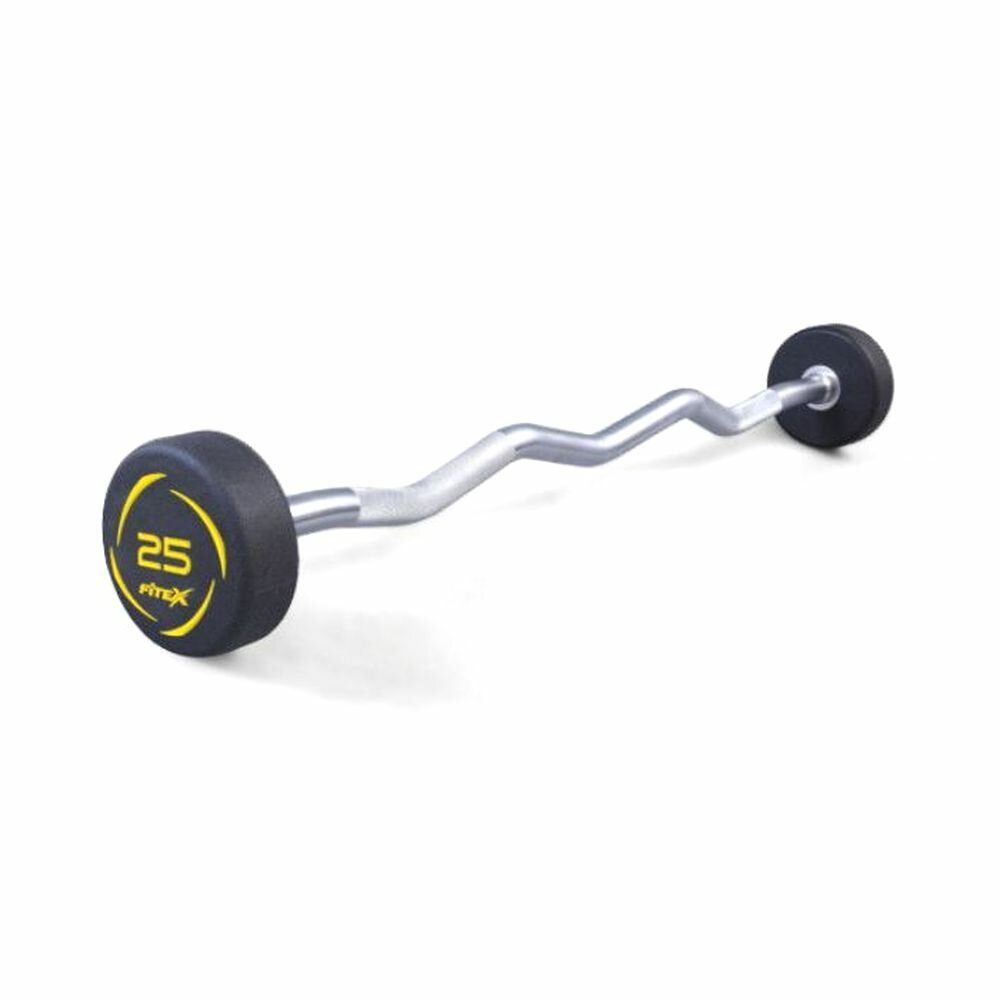 Комплект полиуретановых фиксированных W-образных штанг 10-45 кг (10 штанг) Fitex Pro FTX-414W