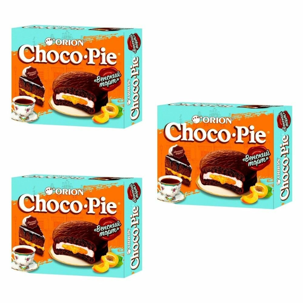 Choco Pie Печенье Orion Венский торт, 360 г, 3 уп.
