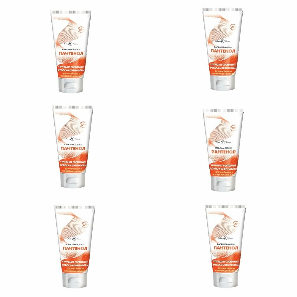 Невская Косметика Маска бальзам для волос, Пантенол, 200 мл, 6 шт