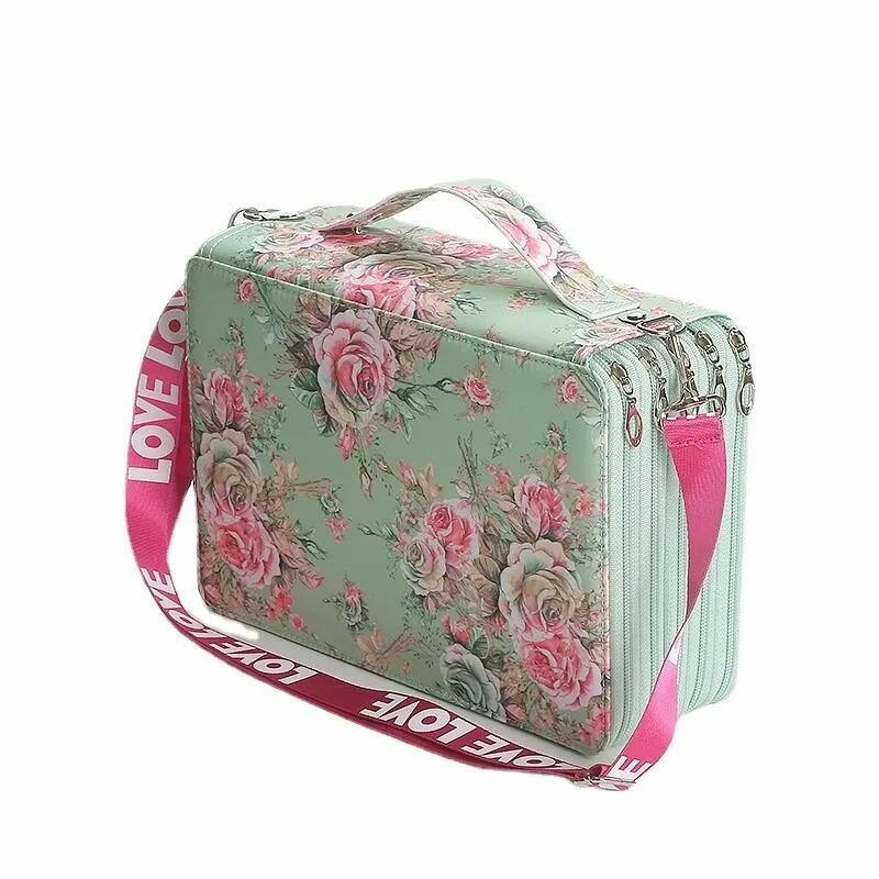Эстетический школьный пенал с 250 слотами для девочек Сумка-органайзер для канцелярских принадлежностей с 5-слойной молнией пеналы