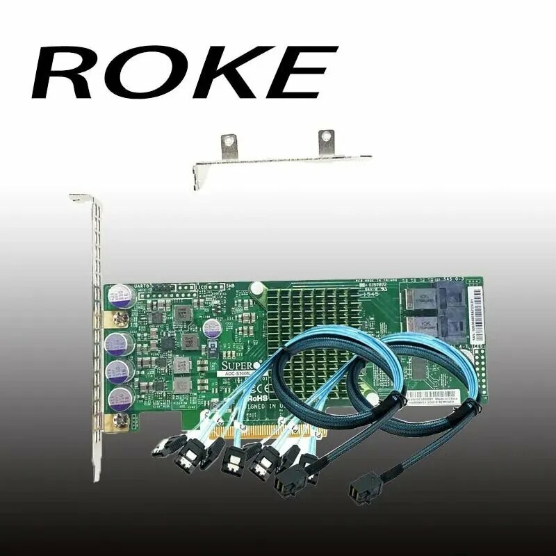 Supermicro AOC-S3008L-L8E LSI 9300-8i 12 Гбит / с SAS HBA IT режим ZFS FreeNAS unRAID + 8643 кабель * 2