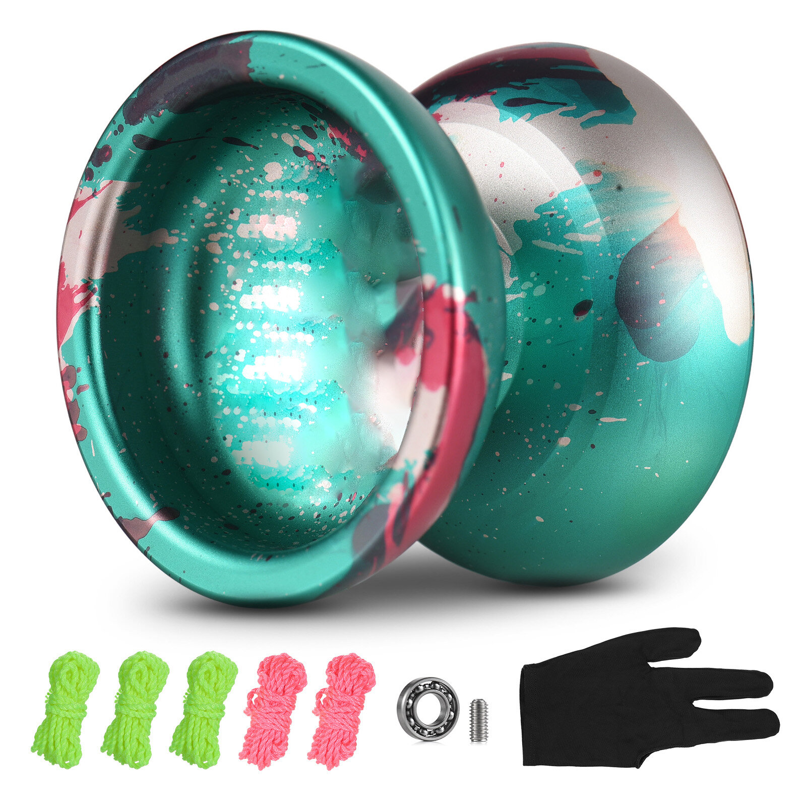 Рождественский профессиональный йо-йо-бол, алюминиевый мяч для соревнований, подарочный набор со струнами и перчаткой